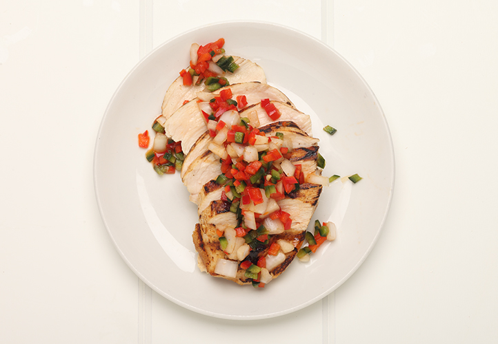 Chicken with Three Pepper Relish - Food with Purpose UHG