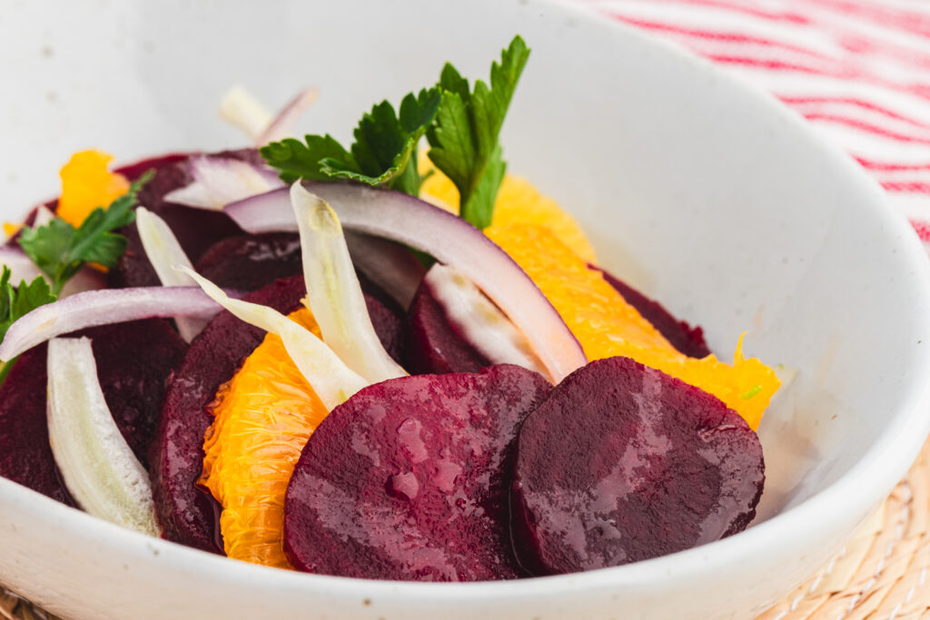 Roasted Beet and Orange Salad with Fennel Onion Slaw - Food with ...