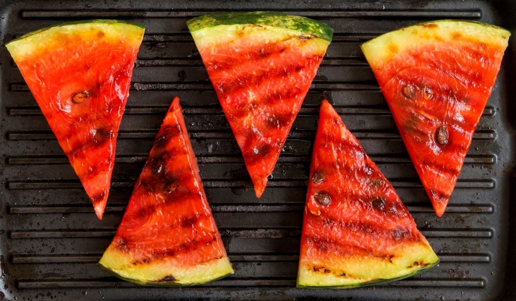 Grilled Watermelon, Bacon and Arugula Sandwich - Food with Purpose UHG